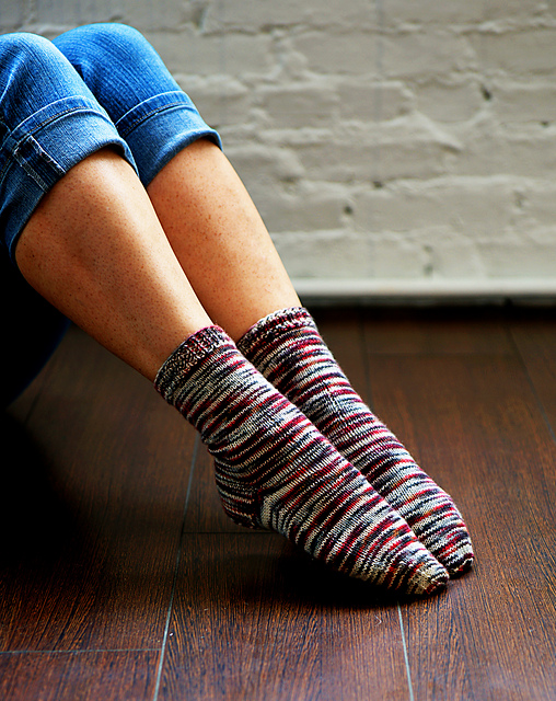Ravelry: Classic Top-Down Sock pattern by Kate Atherley