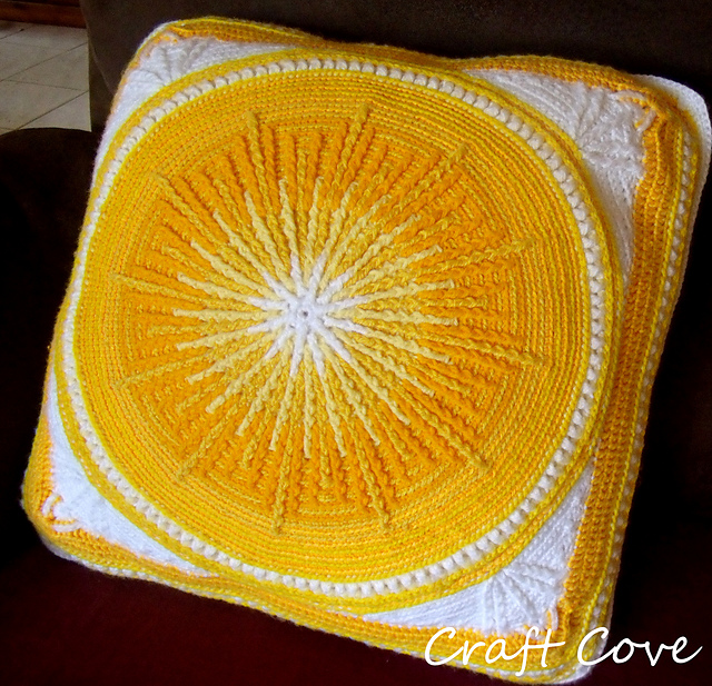 Ravelry: Sunburst Mandala Cushion pattern by Augenia (Jenny) Lawson