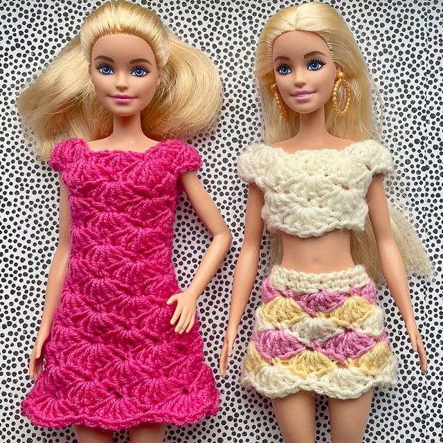 Ravelry: Barbie Shell Stitch Outfits pattern by Janine Dalton