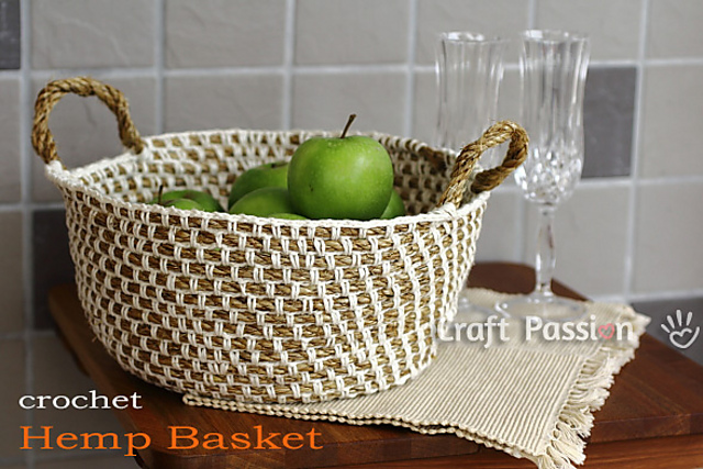 Ravelry: Crochet Hemp Basket pattern by Joanne Loh