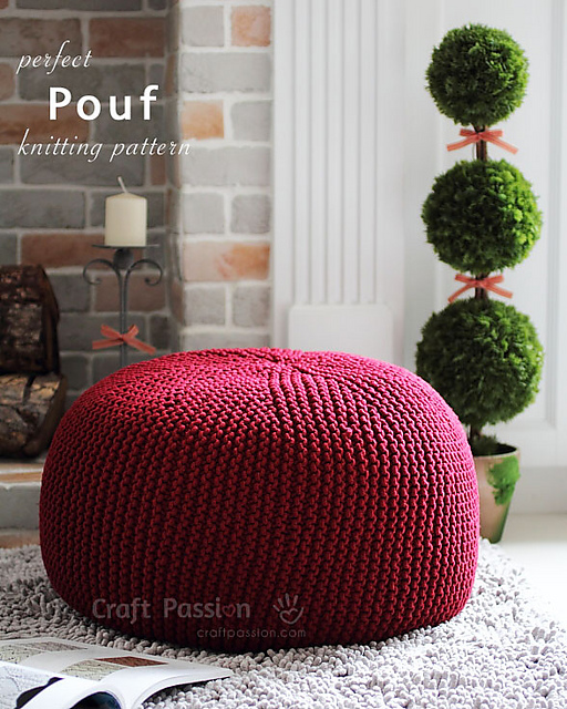 Ravelry: Knit Pouf pattern by Joanne Loh