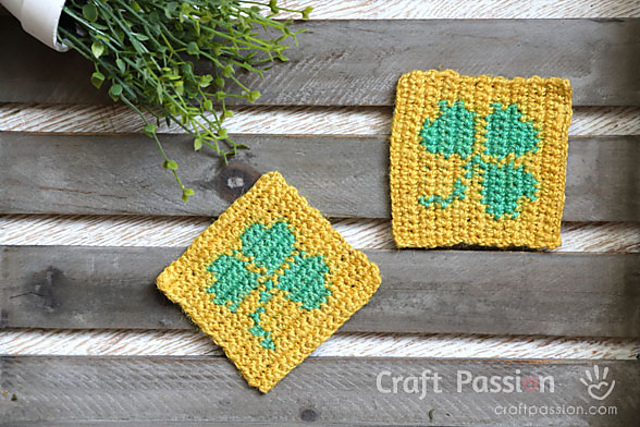 Ravelry: Shamrock Coasters pattern by Joanne Loh