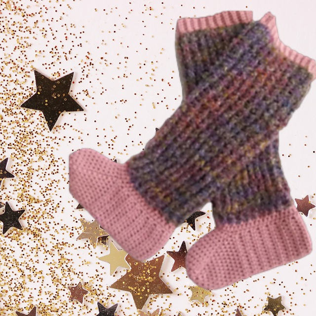 Ravelry: fuzzy slipper socks, #55 pattern by DWC