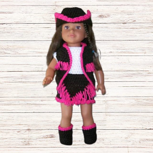 Ravelry: 18" doll cowboy outfit, #101 pattern by DWC