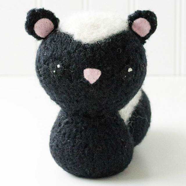 Ravelry: Felted Knit Amigurumi Skunk pattern by Lisa Eberhart