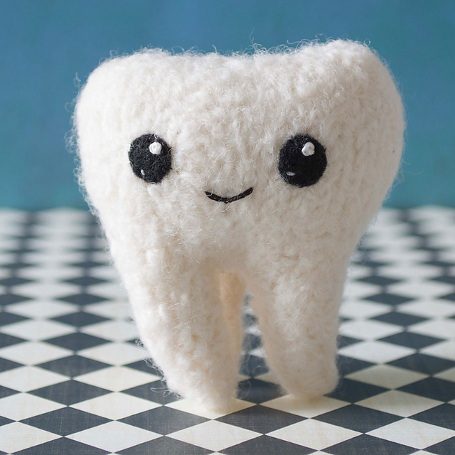 Ravelry: Felted Knit Amigurumi Tooth pattern by Lisa Eberhart