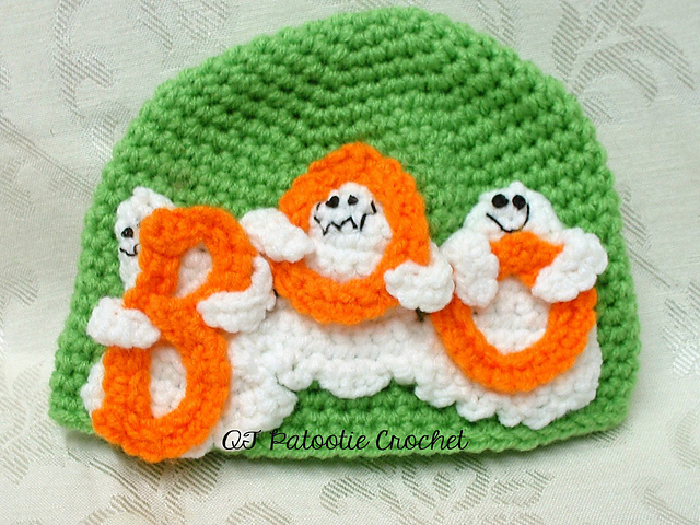 Ravelry: Ghostly BOO Hat pattern by Debbie Wisely of QT Patootie Crochet