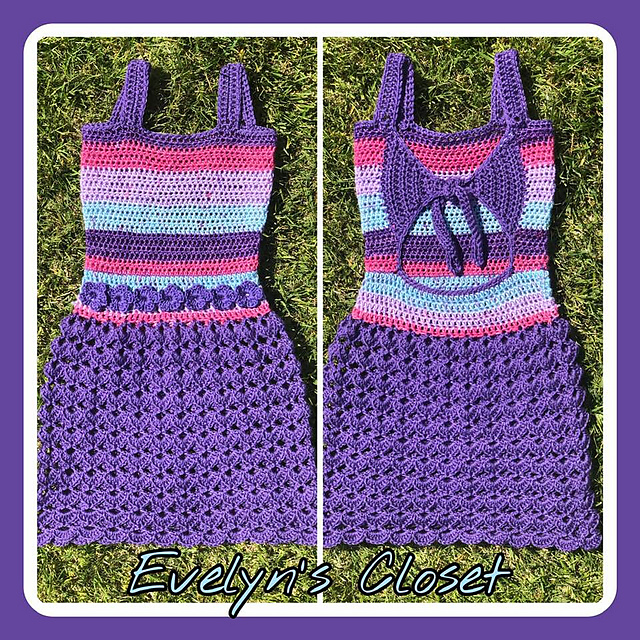 Ravelry: Flowers and Fun Tie Back Dress pattern by Evelyn's Closet