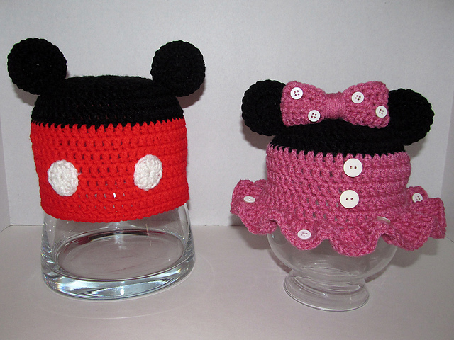Ravelry: Mickey and Minnie Mouse Inspired Hats pattern by Crazy Curls ...