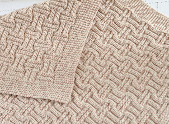 Ravelry: Double Basketweave Blanket pattern by Caroline Brooke