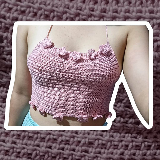 Ravelry: Crop top con flores pattern by Jennifer Rivera
