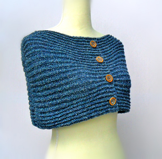 Ravelry: Campfire Blue Summer Cape pattern by CreateByHands