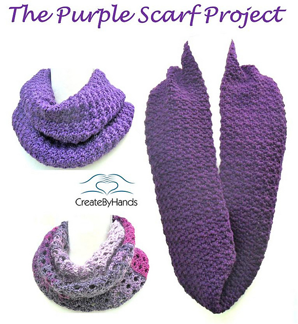Ravelry: The Purple Scarf Project pattern by CreateByHands