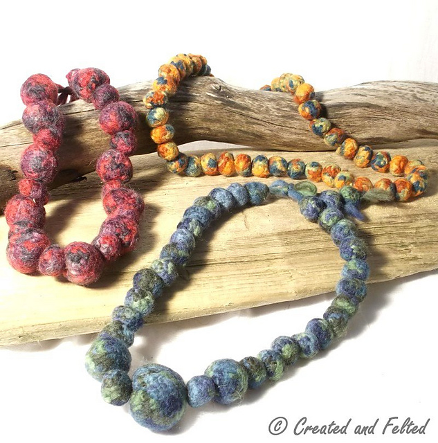 Ravelry: Felt Bead Jewelry Collection pattern by Claire Fairall Designs