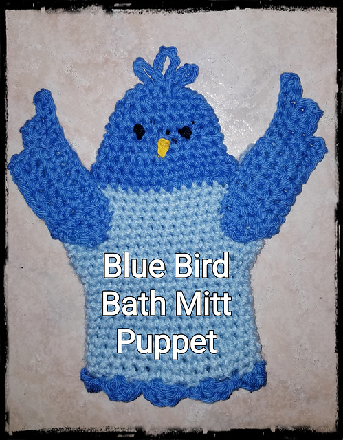 Ravelry: Blue Bird Bath Mitt Puppet pattern by Sharon E. Santorum