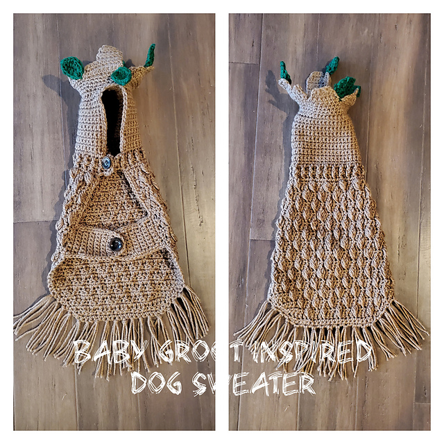Ravelry: Baby Groot Dog Sweater pattern by Sharon E. Santorum