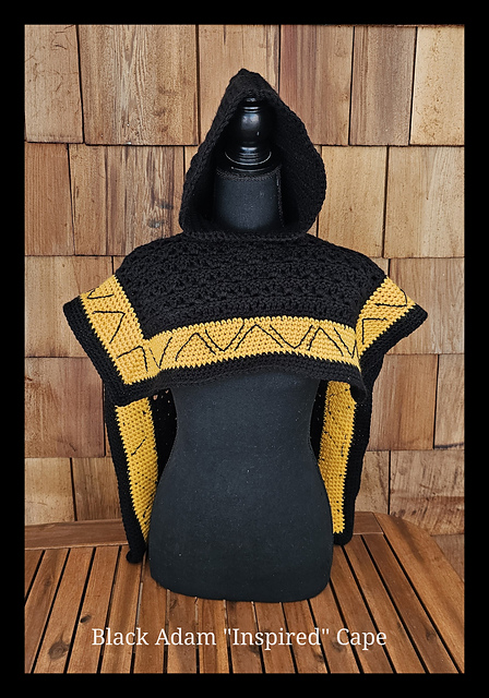 Ravelry: Black Adam Inspired Cape pattern by Sharon E. Santorum