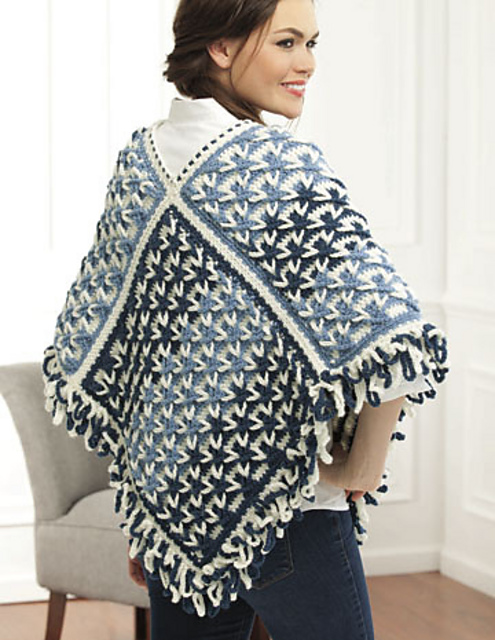 Ravelry: Polish Stars Poncho pattern by Susan Lowman