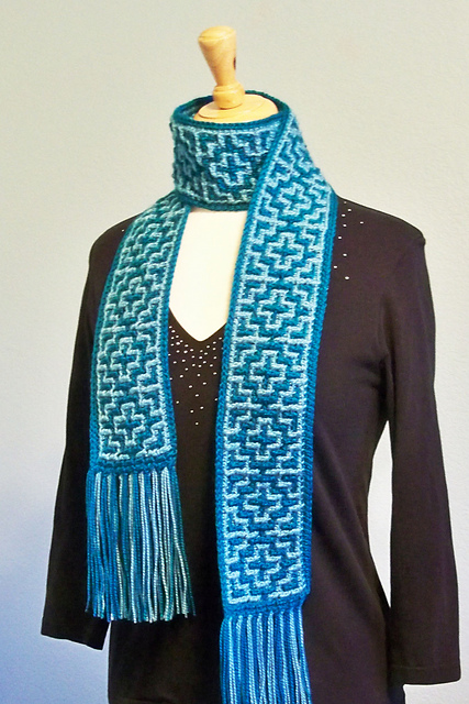 Ravelry: Mosaic Scarf pattern by Susan Lowman