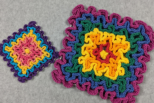 Ravelry: Wiggly Crochet Hot Pad & Coaster pattern by Susan Lowman