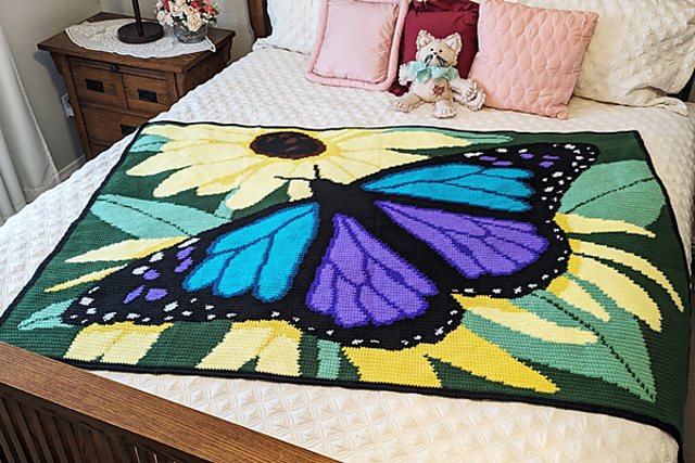 Ravelry: Majestic Butterfly Afghan pattern by Susan Lowman
