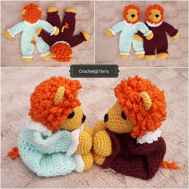 Ravelry: Lion in Pyjamas Lovey pattern by Crochet at Teri's