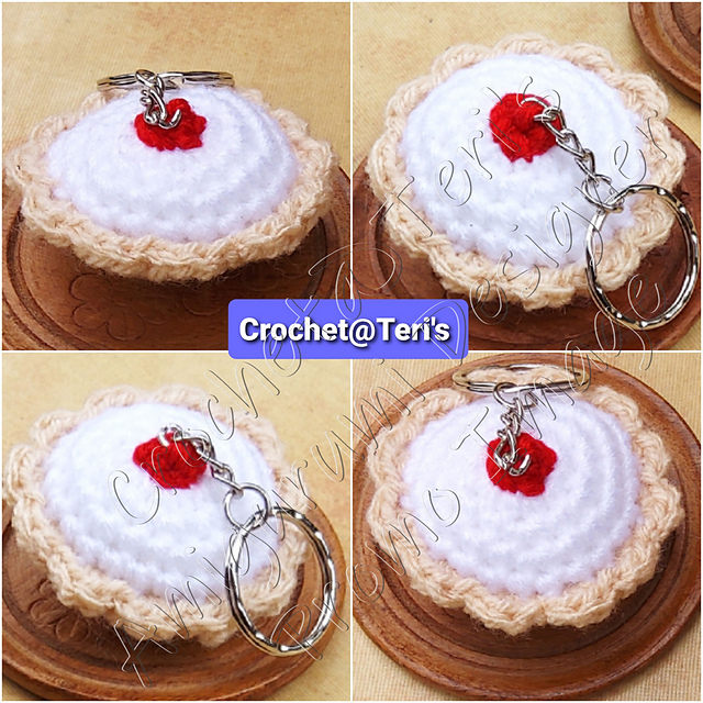 Ravelry: Bakewell Tart Keychain pattern by Crochet at Teri's