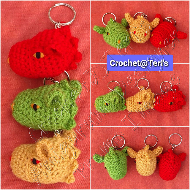 Ravelry: Dragon Keychain pattern by Crochet at Teri's