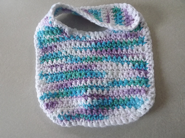 Ravelry: Side Snap Baby Bib pattern by B Badder