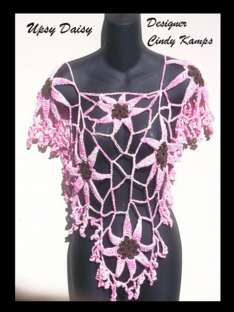 Ravelry: Upsy Daisy Poncho pattern by Cindy Kamps