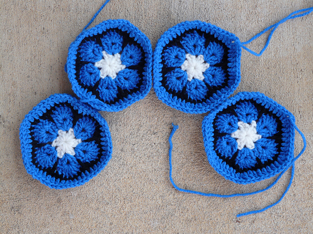 Ravelry: crochetbug13's African Flower soccer ball in Duke Blue