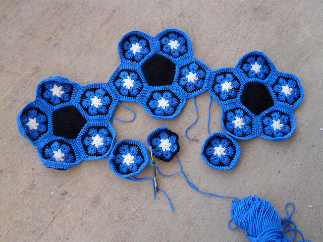 Ravelry: crochetbug13's African Flower soccer ball in Duke Blue