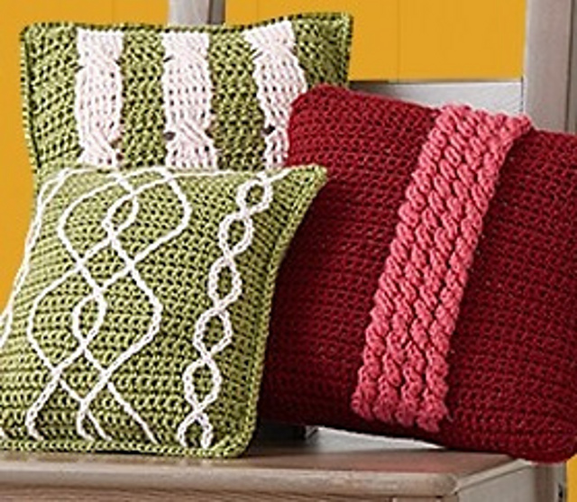 Ravelry: Crochet Cables Pillows pattern by Robyn Chachula