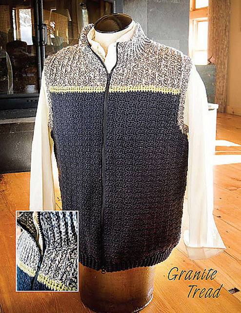 Ravelry: Granite Tread Vest pattern by Robyn Chachula