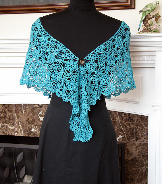 Ravelry: Cool Blue Evening Shawl pattern by Kathryn A. Clark