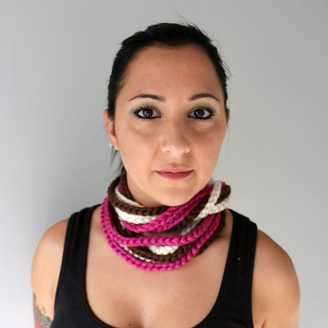 Ravelry: Beginner Rope Scarf - Remnant Scarf pattern by Michele Costa