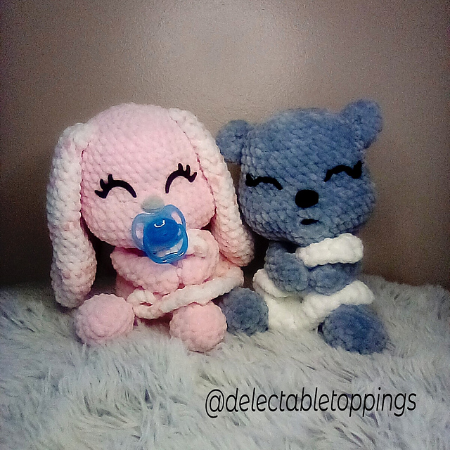 Ravelry: Nighty Night Binky Baby Bear and Bunny pattern by ...