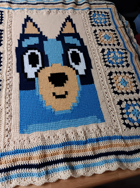 Ravelry: My Bluey blanket pattern by Sandi Charis