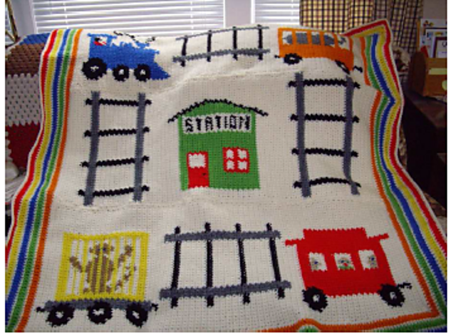 Ravelry: Baby Boy Train Afghan pattern by Sandi Charis