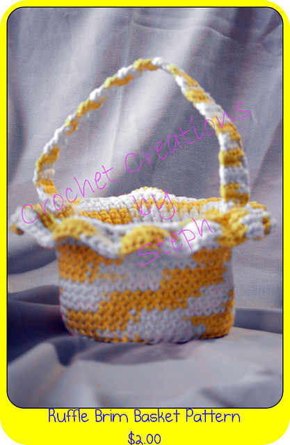 Ravelry: Ruffle Brim Basket pattern by Stephenie Hickok