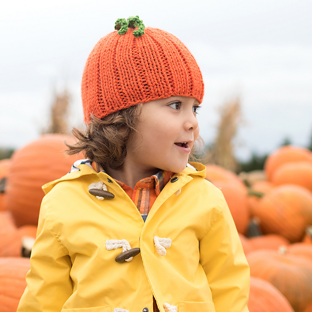 Ravelry: Kid's Pumpkin Hat pattern by Gina Michele