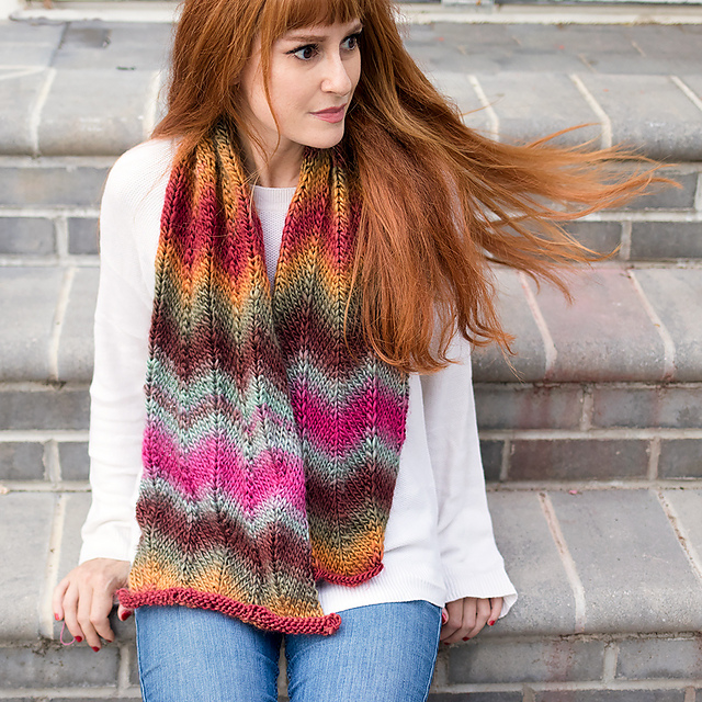 Ravelry: Easy Chevron Scarf pattern by Gina Michele