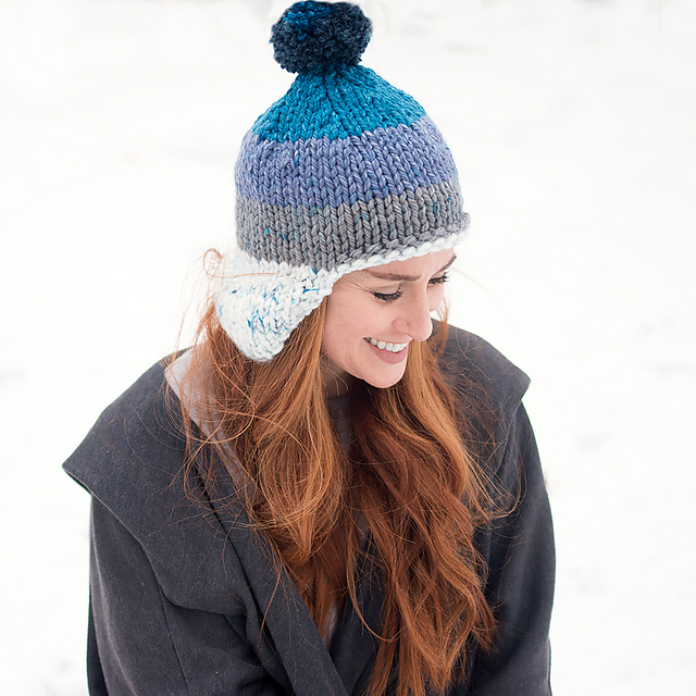 Ravelry: Flat Knit Thick Quick Hat pattern by Gina Michele