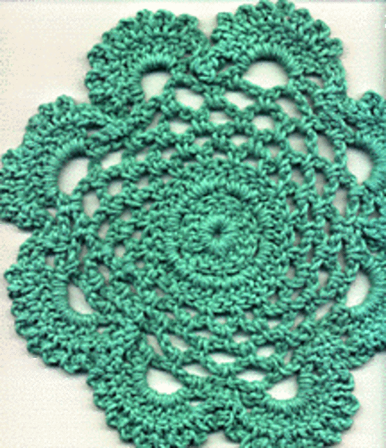 Ravelry: Pam's Lacy Round Dishcloth pattern by Crochetcrazy (Pam Tyler)