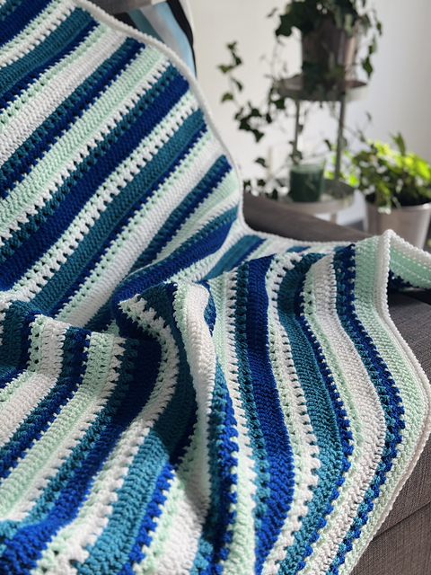 Ravelry: Striped Crochet Blanket pattern by Karen Tate