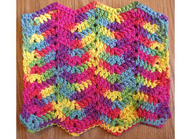 Ravelry: Ripple Dishcloth pattern by Sharon Anderson