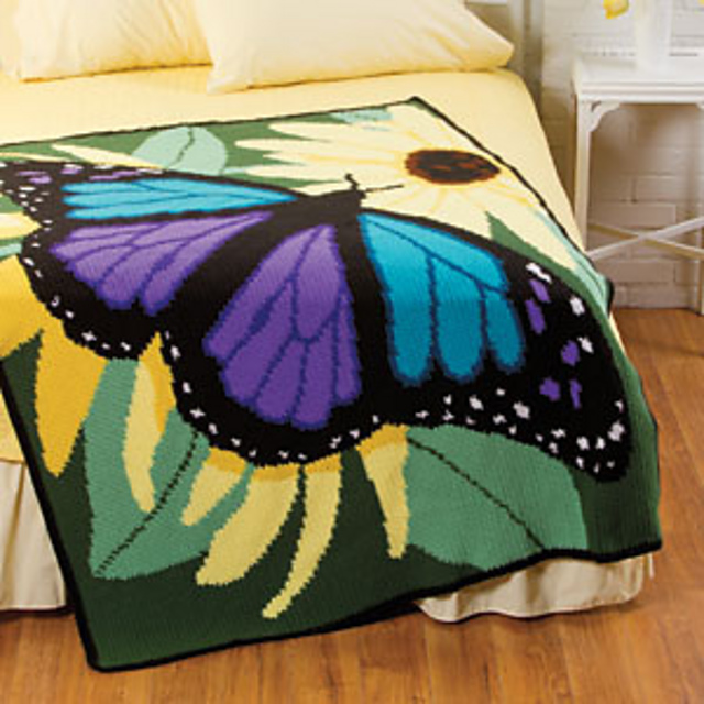 Ravelry: Majestic Butterfly Afghan pattern by Susan Lowman
