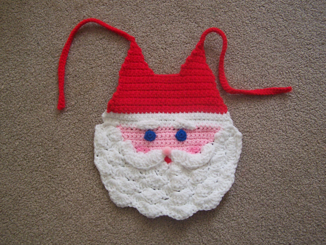 Ravelry: Crocheted Santa Bib pattern by Diane Oxner