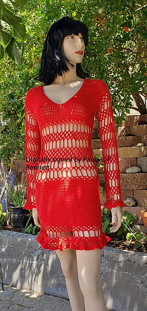 Ravelry: Red Lace Crochet Dress pattern by Paula L. F. Bennett