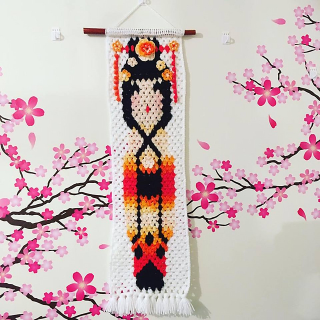 Ravelry: Ayako Geisha Doll Wall Art #4 pattern by Elizabeth Seeley